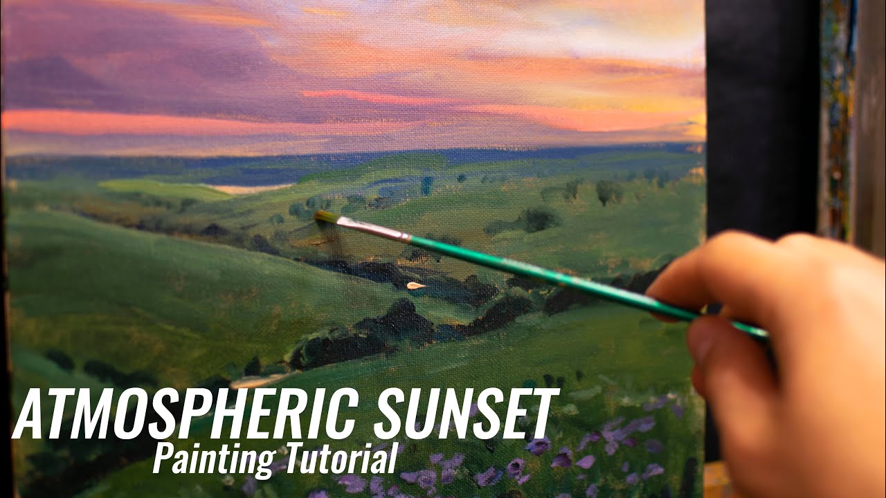 Painting Sunset from a PHOTO | Full Tutorial - YouTube