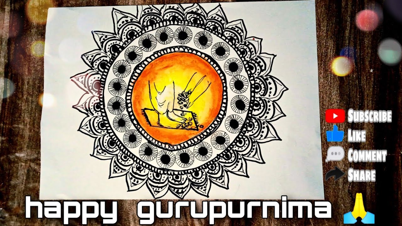 Happy Guru Purnima! /Gurupurnima special drawing / mandala Art # ...