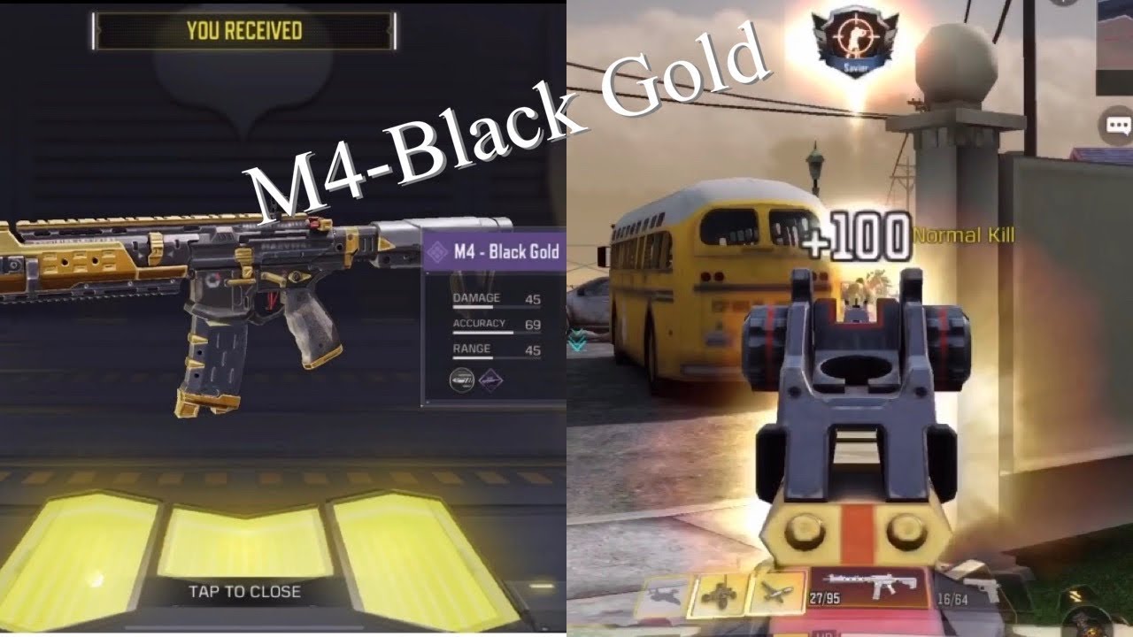 Codmobile M4-Black Gold Bundle and gameplay! - YouTube