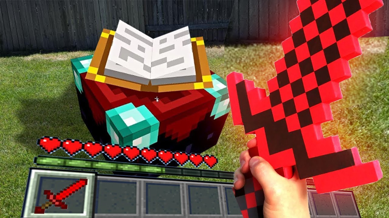 Minecraft in Real Life (Minecraft ENCHANTING Real POV) - YouTube