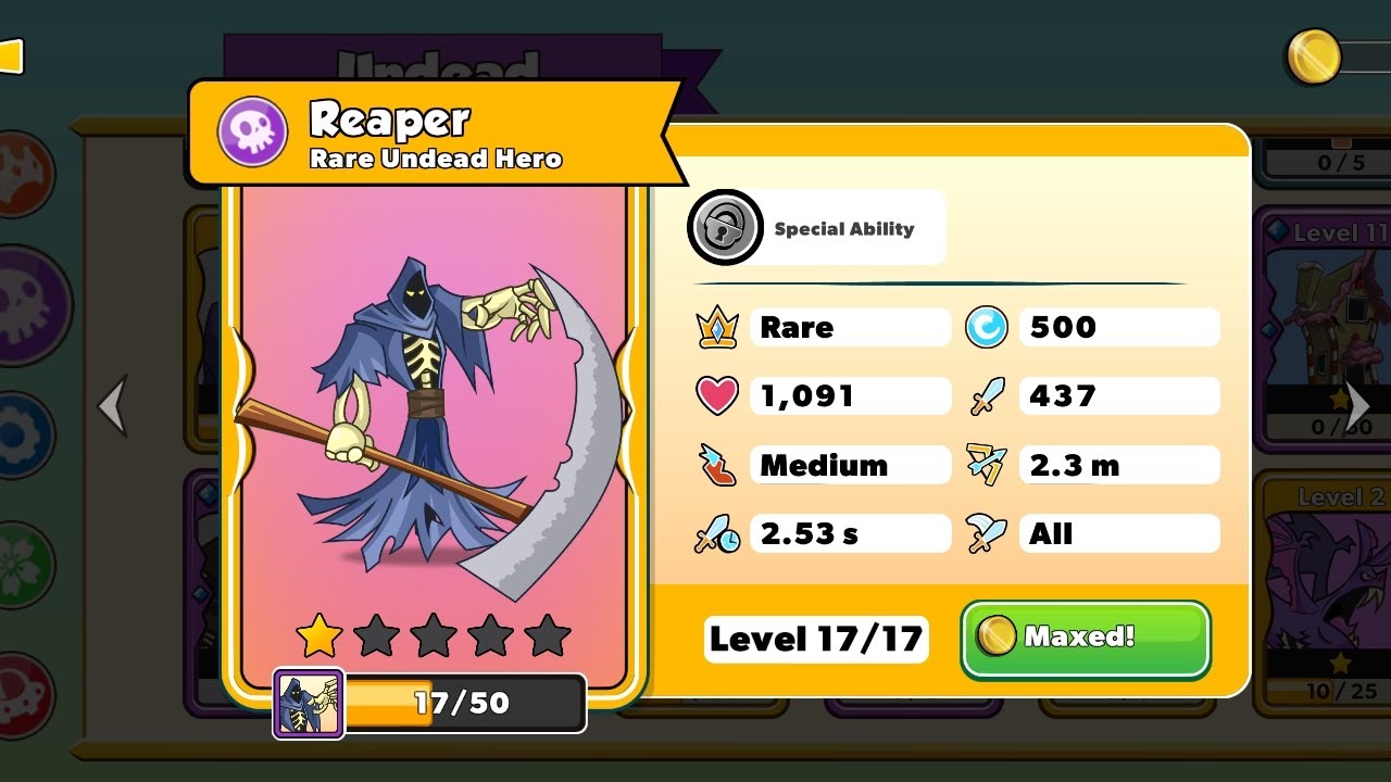 I unlocked reaper in tower conquest tower defence 😎 - YouTube