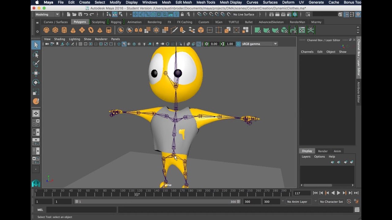 Digital Media Academy How-To - Modeling Clothes for a Character in Maya ...