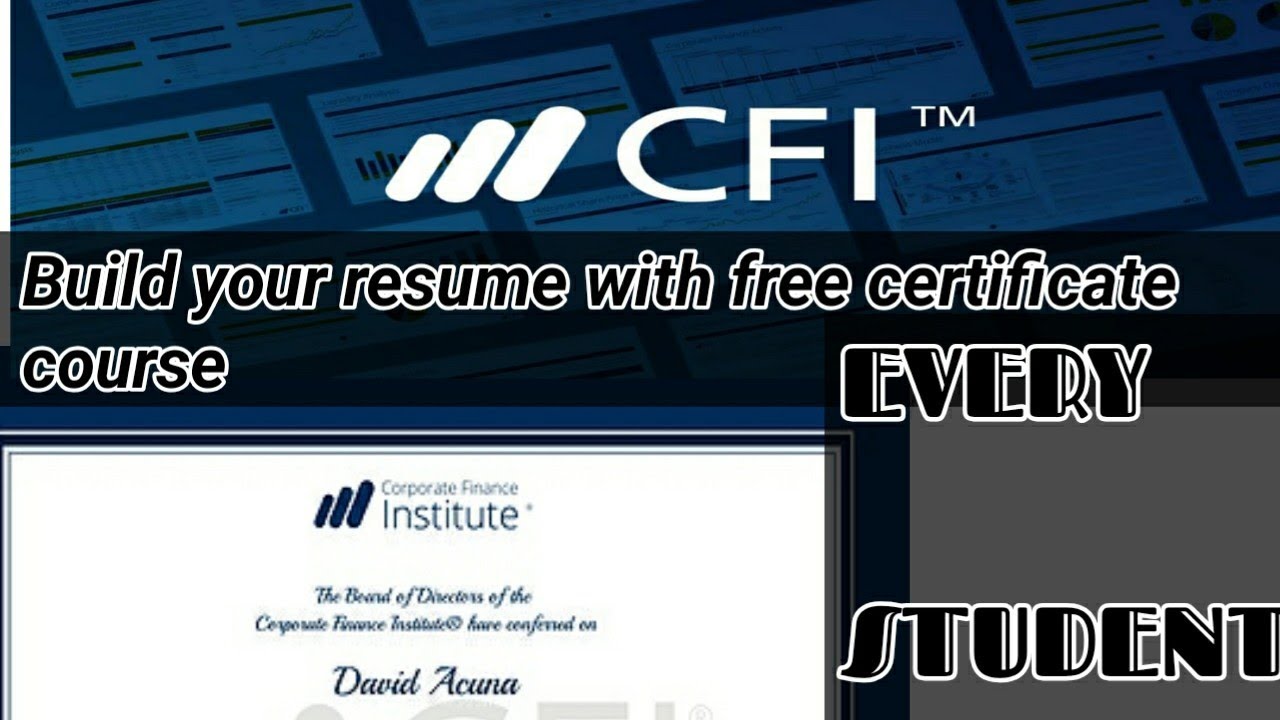 CFI free certificate courses - YouTube