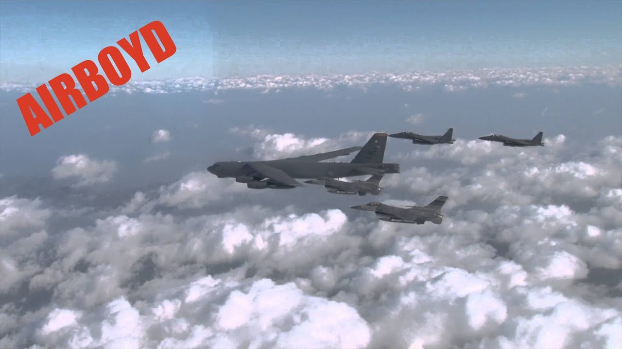 B-52 Aerial Footage Over ROK - YouTube