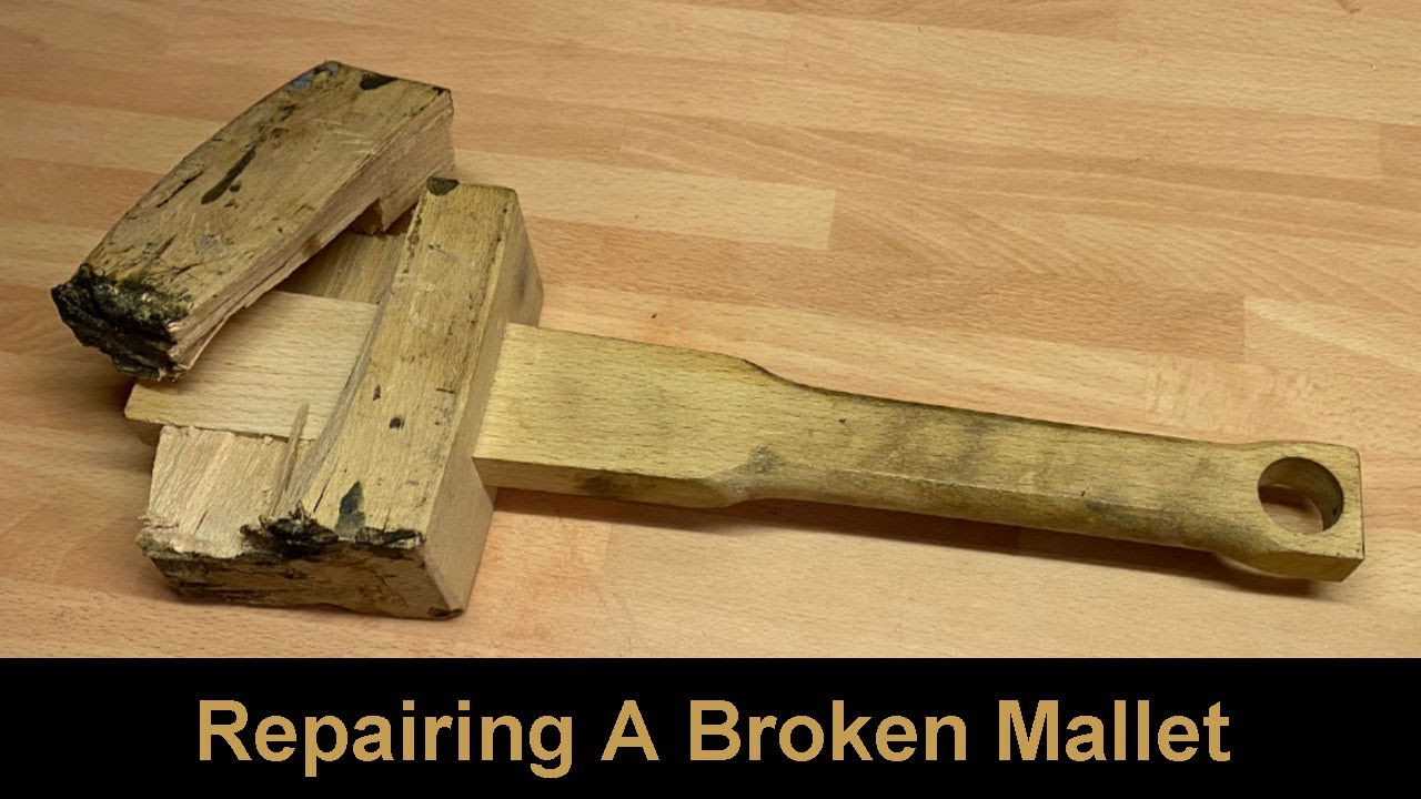 Repairing A Broken Wooden Mallet - YouTube