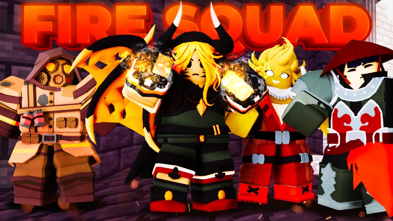 The ULTIMATE *FIRE* KIT SQUAD IN Roblox Bedwars! - YouTube