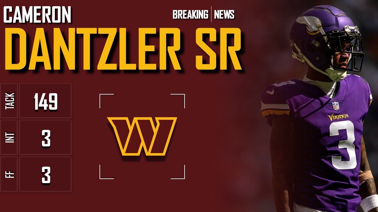 WASHINGTON COMMANDERS: Cameron Dantzler Sr ᴴᴰ - YouTube