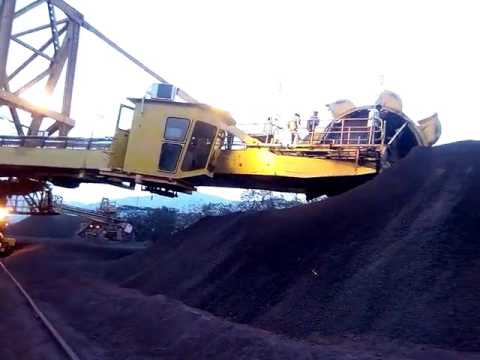 Bucket wheel reclaimer by McNally Bharat Engineering Co Ltd. - YouTube