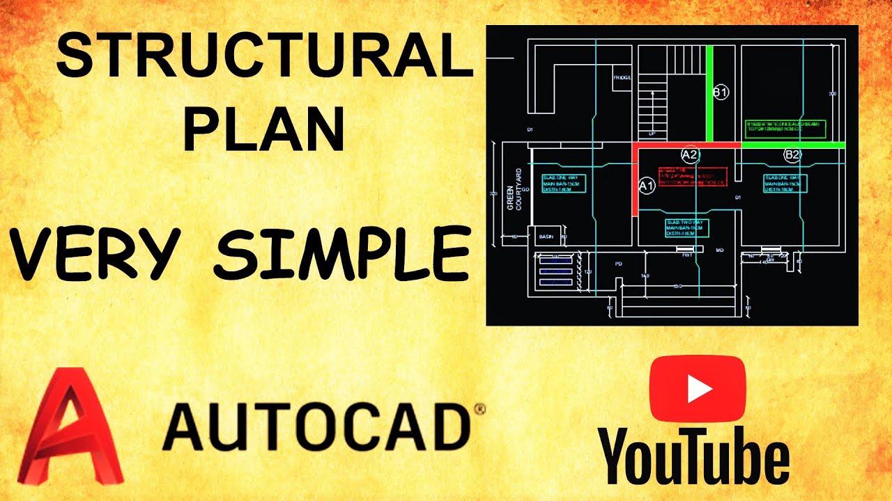 SIMPLE STRUCTURAL PLAN 2023|AUTOCAD - YouTube