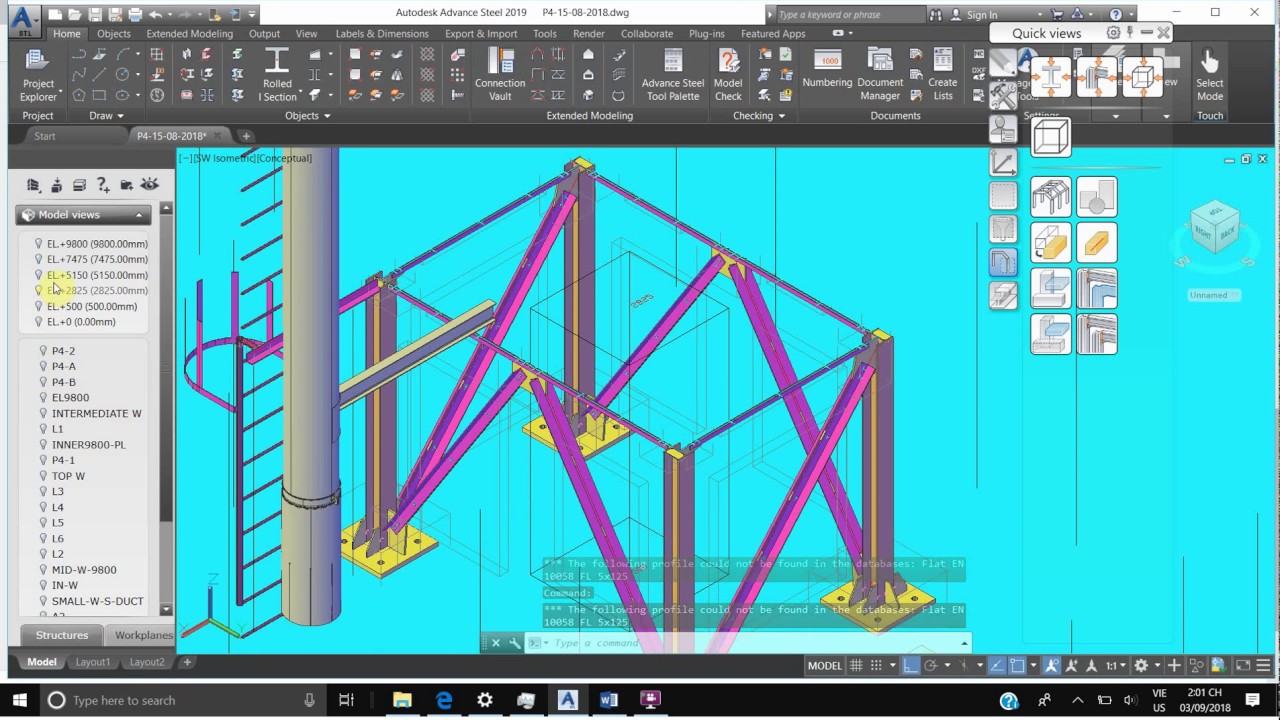 ADVANCE STEEL 2019-PROJECT EXPLORER-DW - YouTube