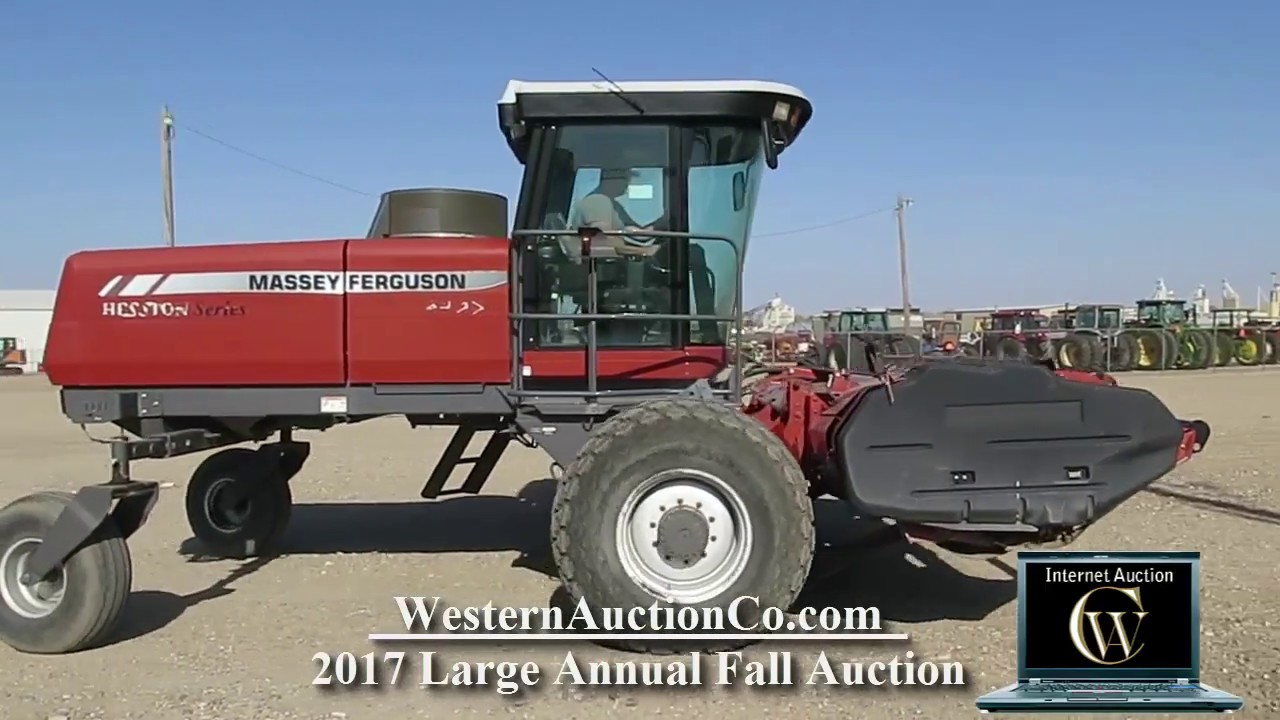 Massey Ferguson 9435 Windrower For Sale At Auction! - YouTube