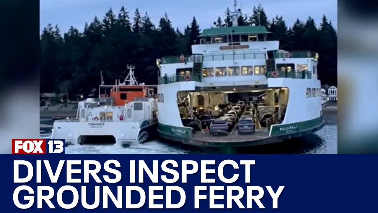 Divers off Seattle inspect grounded ferry after it loses power, runs ...