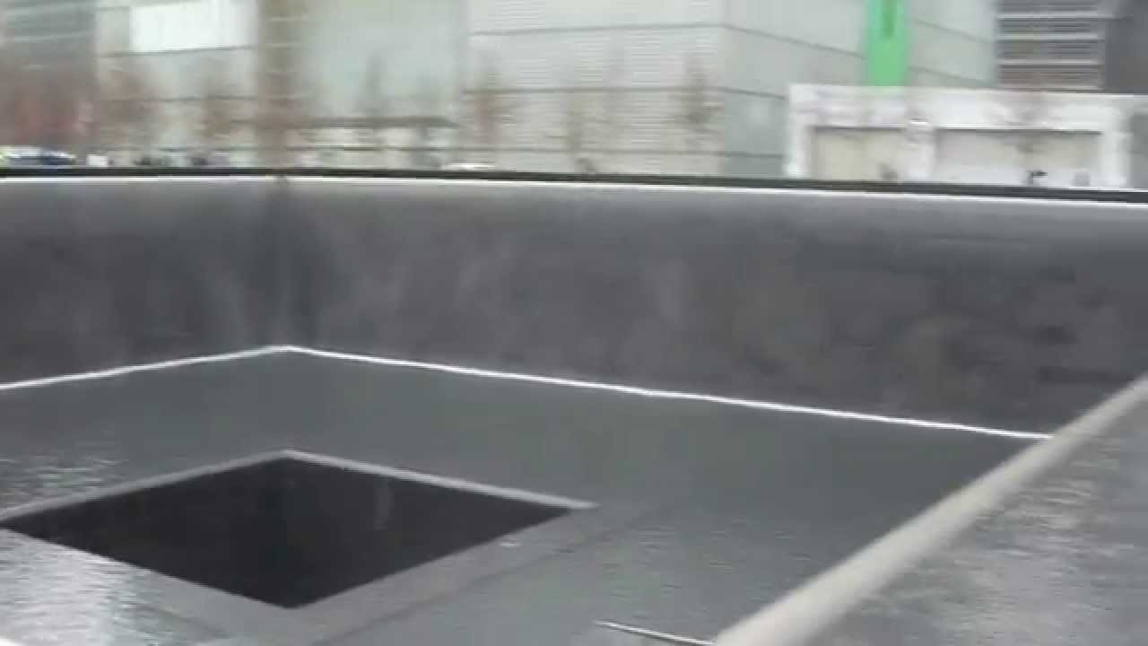 9/11 WTC Memorial - Ground Zero North Tower Pool - YouTube