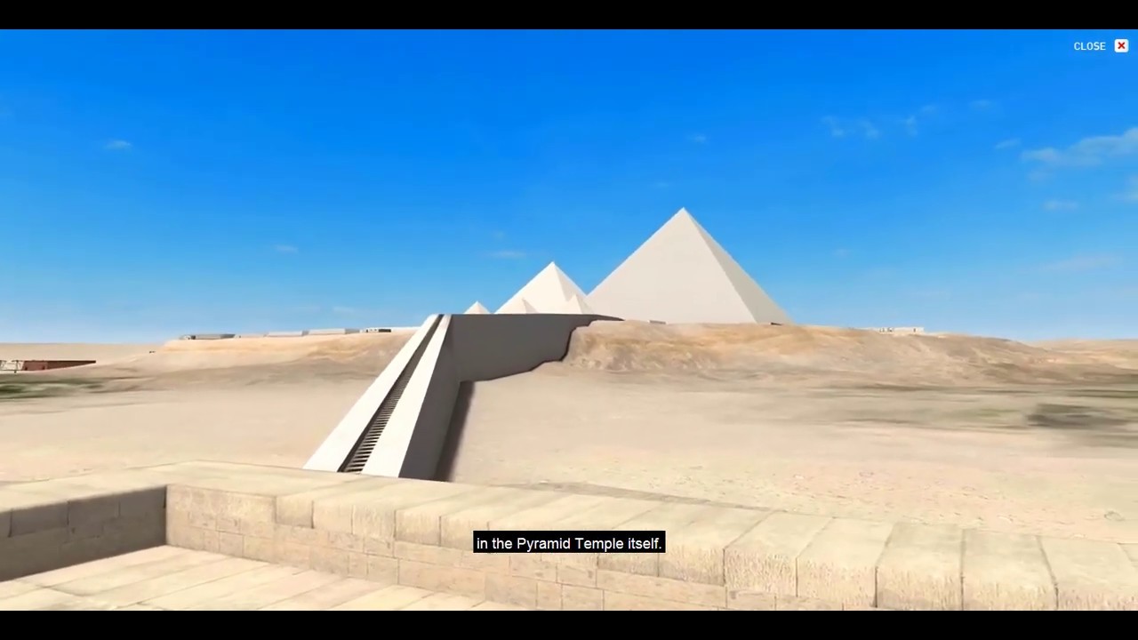 DIGITAL GIZA: Giza 3D - Tour of the Khufu Valley Temple - YouTube