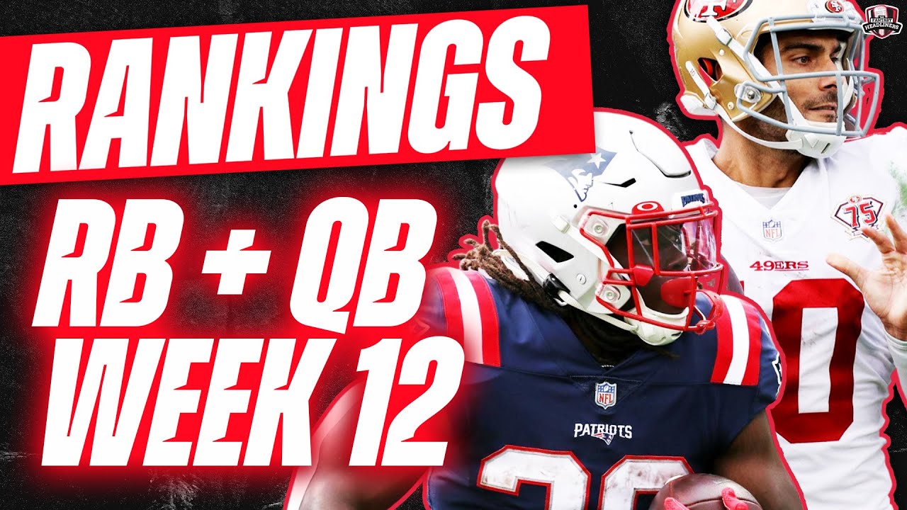 2022 Fantasy Football RANKINGS - TOP 30 Running Backs for Week 12 - TOP ...