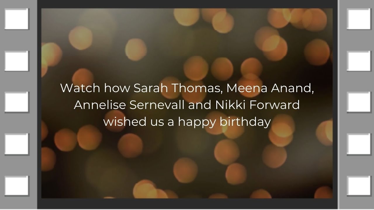 Connex 1st birthday wishes: Sarah Thomas, Meena Anand, Annelie ...