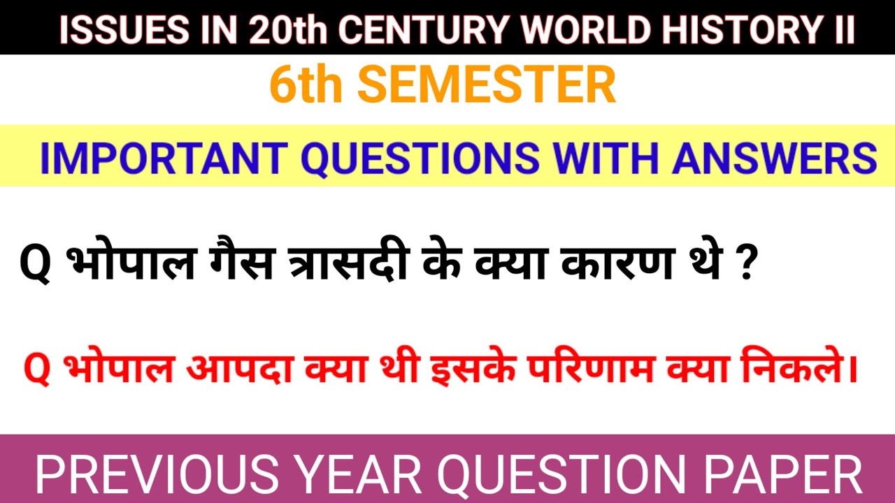 Issues in 20th century world history 2 Semester 6 most important ...