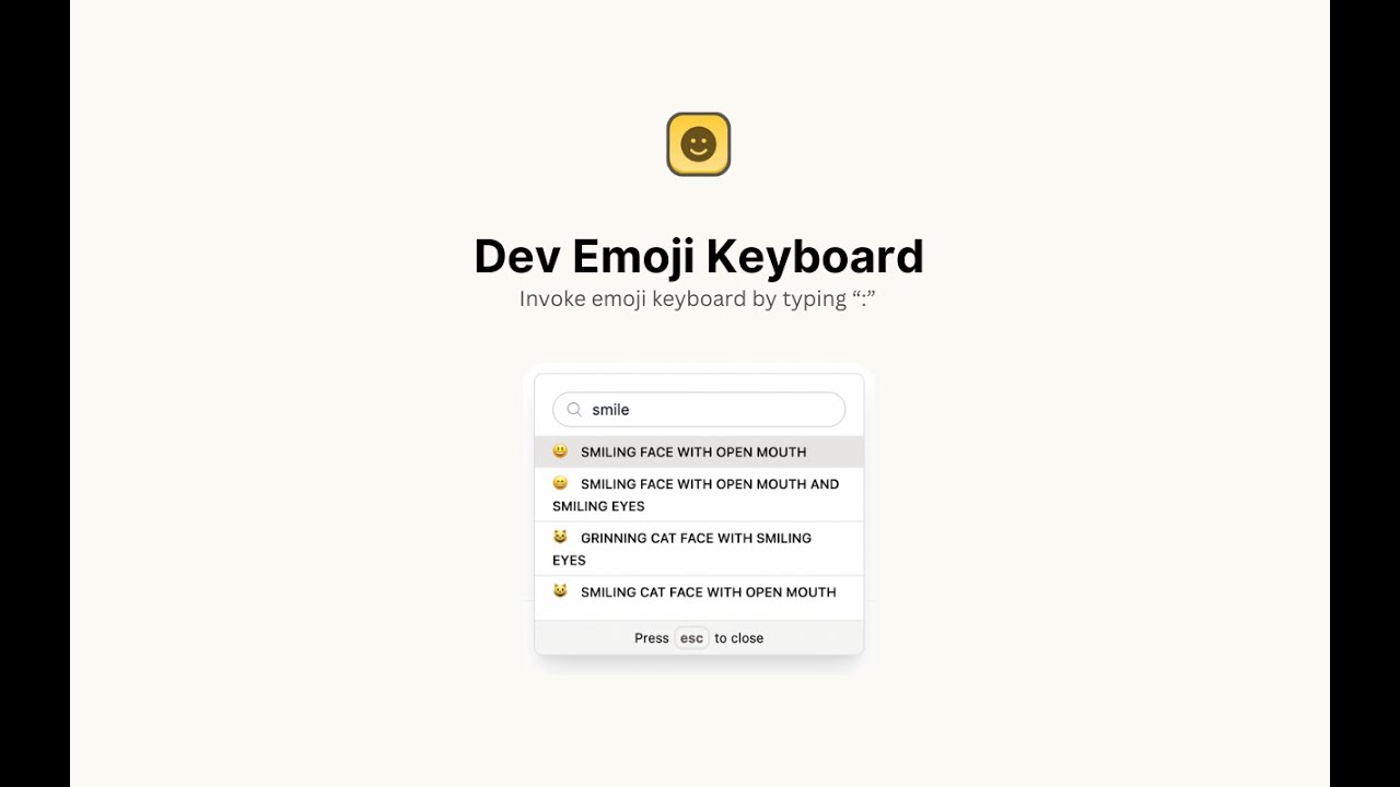 Dev emoji keyboard demo - YouTube