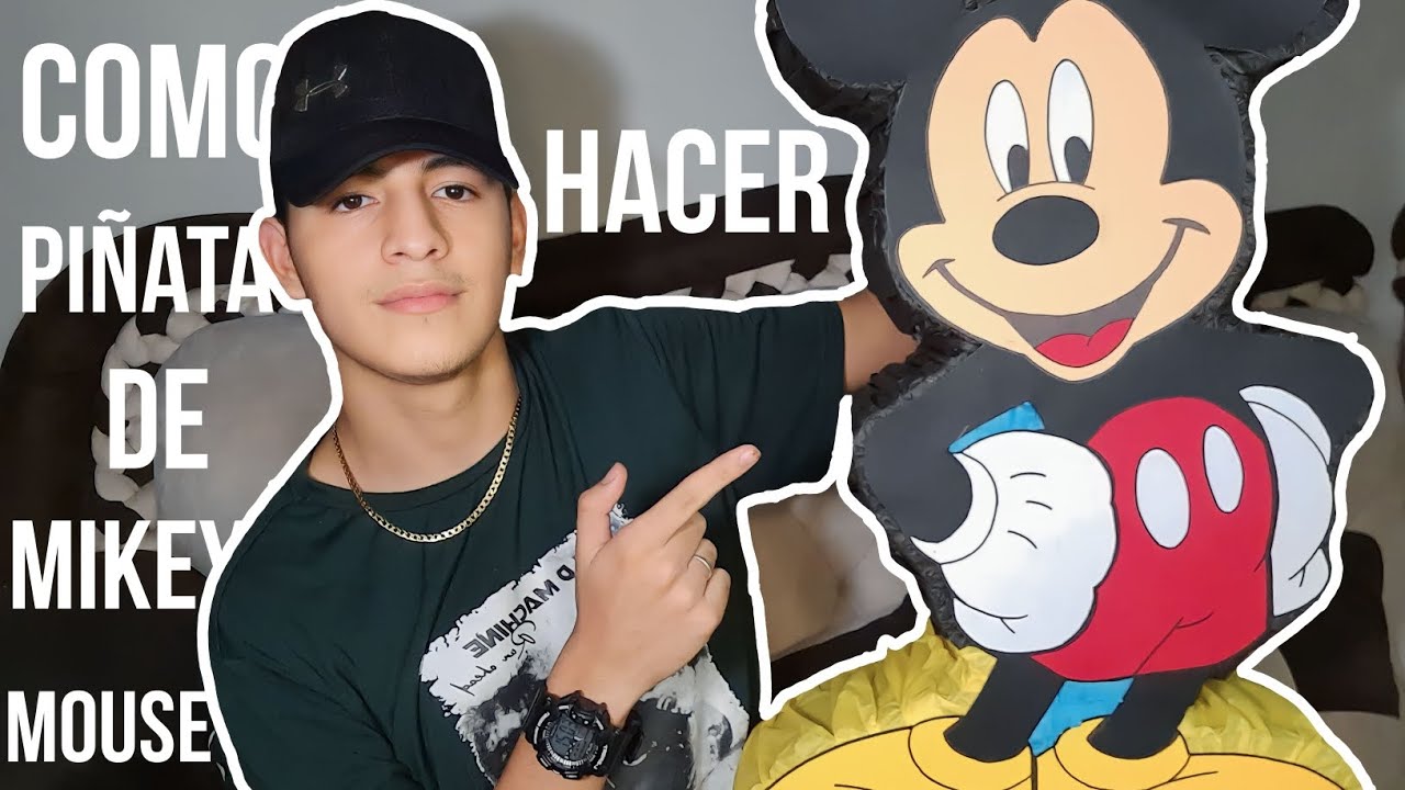 Como hacer piñata de Mickey mouse paso a paso, super fácil / Jesús ...