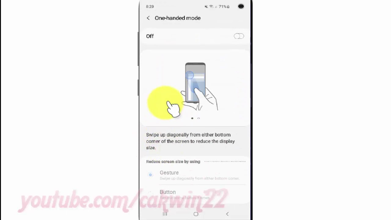Samsung Galaxy S10 : How to turn on One handed mode by tap the home ...