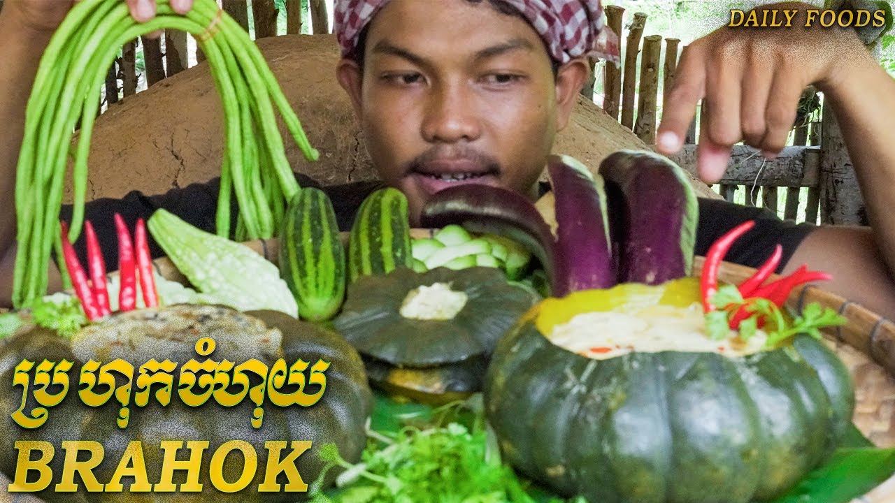 Cooking and Steamed Prahok Egg & Pumpkin-Cambodian Food - YouTube