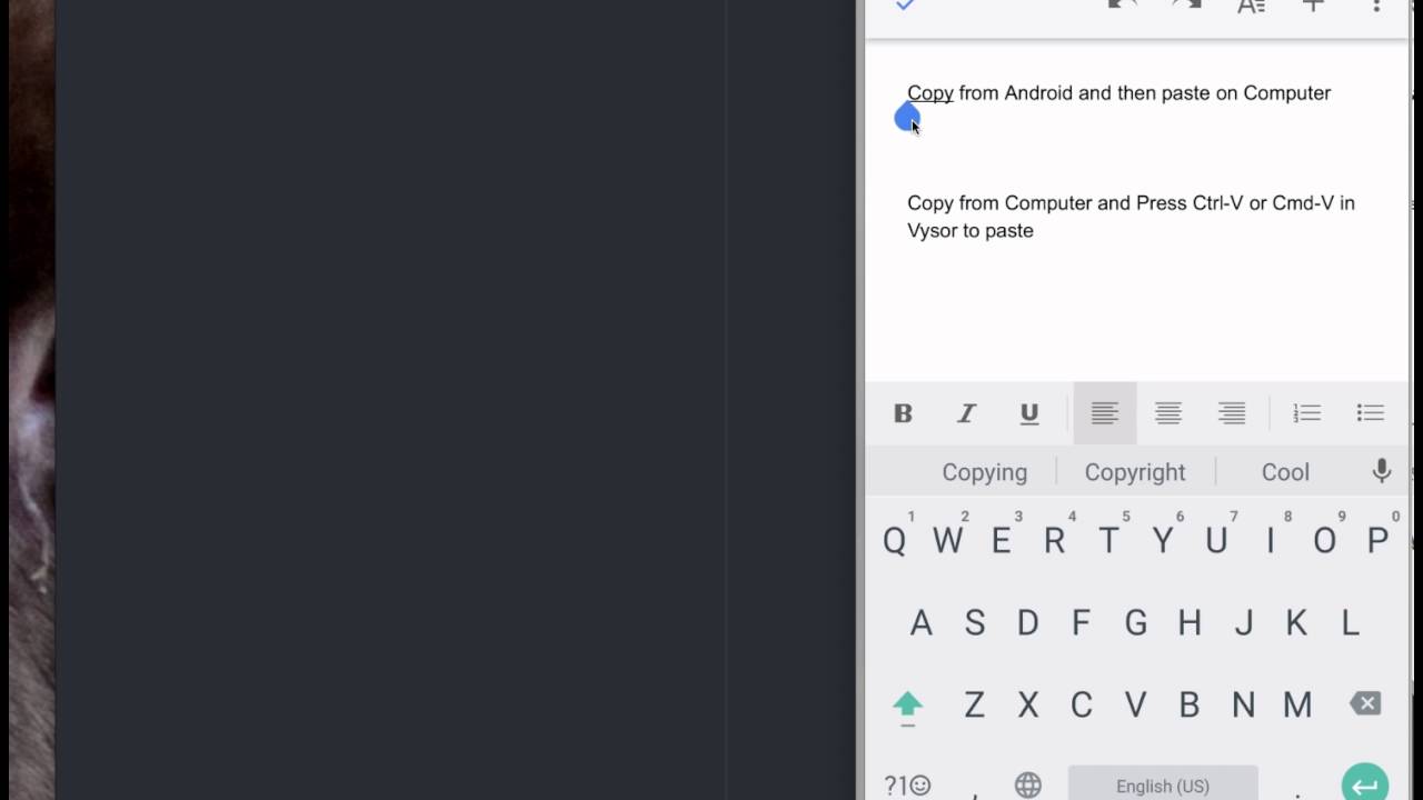 Vysor - Copy and Paste - YouTube