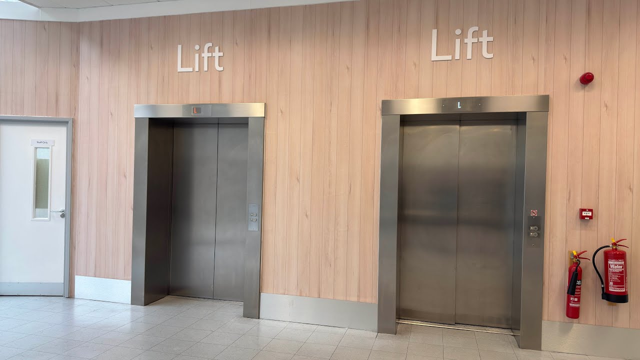 Diagonal chassis Monospace! Two separate Kone Monospace Lifts at Boots ...