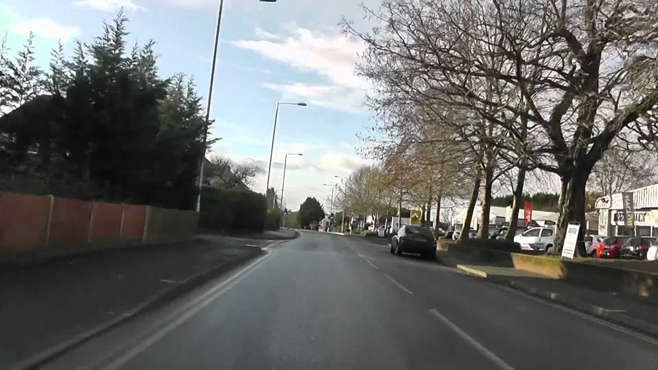 Driving Along Bromyard Road A44, Worcester, Worcestershire, England ...