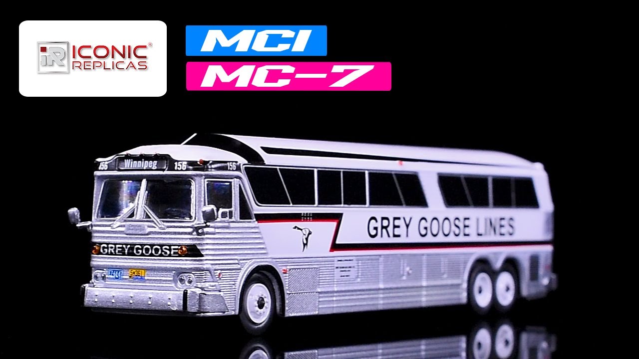 MCI MC-7 Challenger Intercity Coach "Grey Goose Lines" 1/87 (HO ...