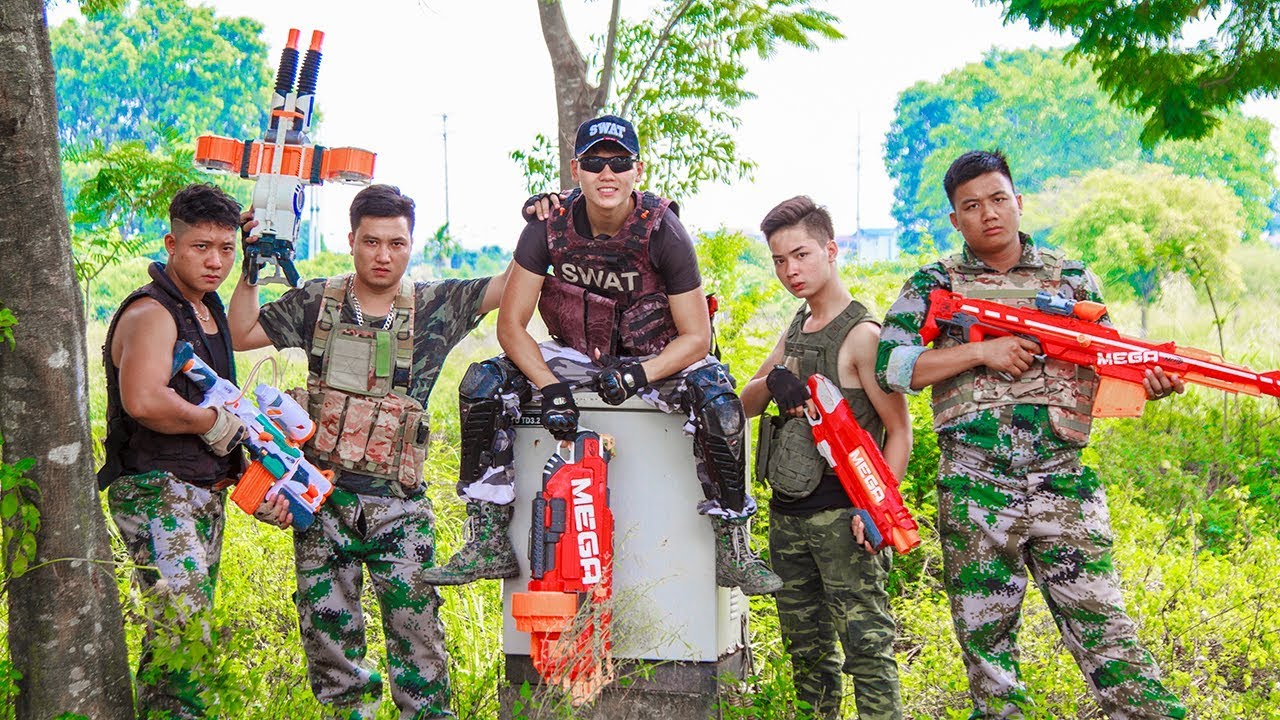 LTT Game Nerf War : Squad Winter Warriors SEAL X Nerf Guns Criminal ...