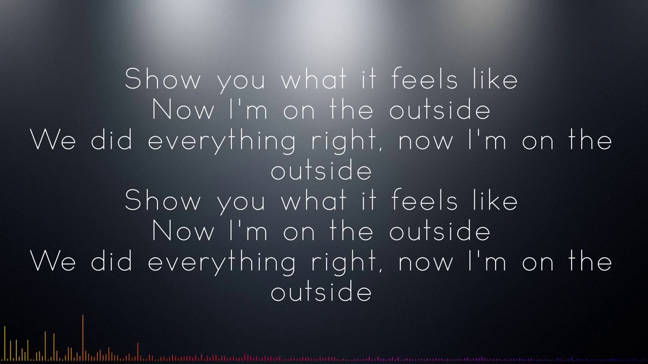 Calvin Harris Outside ft Ellie Goulding Lyrics On Screen - YouTube