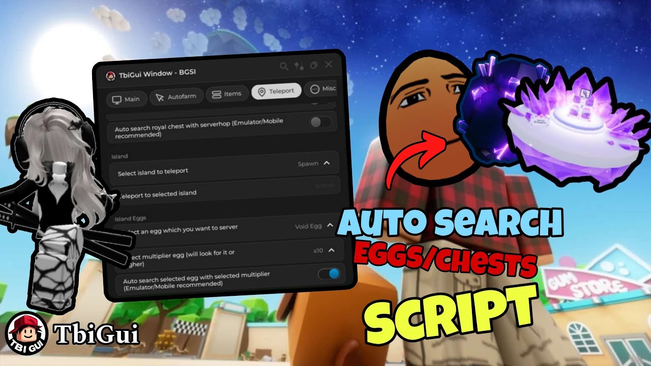 Roblox Bubble Gum Simulator Infinity Auto search Aura egg/royal chest and other eggs script/hack ...