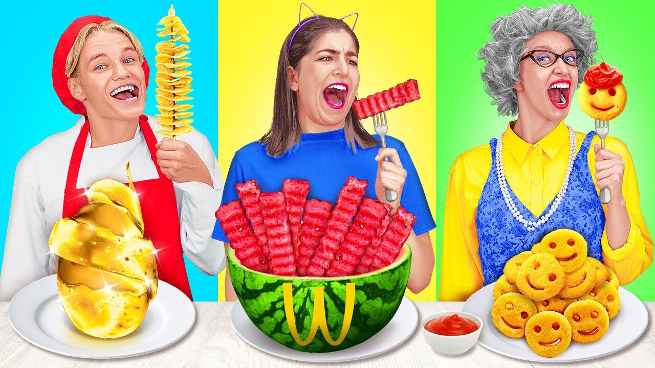 Ultimate Rich Vs Poor Vs GIGA RICH 🤑 Food Challenge By 123GO! TRENDS ...