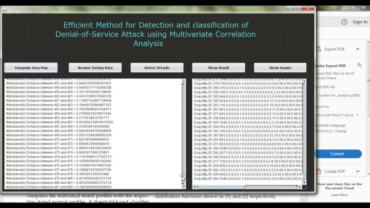 A System for Denial-of-Service Attack Detection Based on Multivariate Correlation Analysis - YouTube