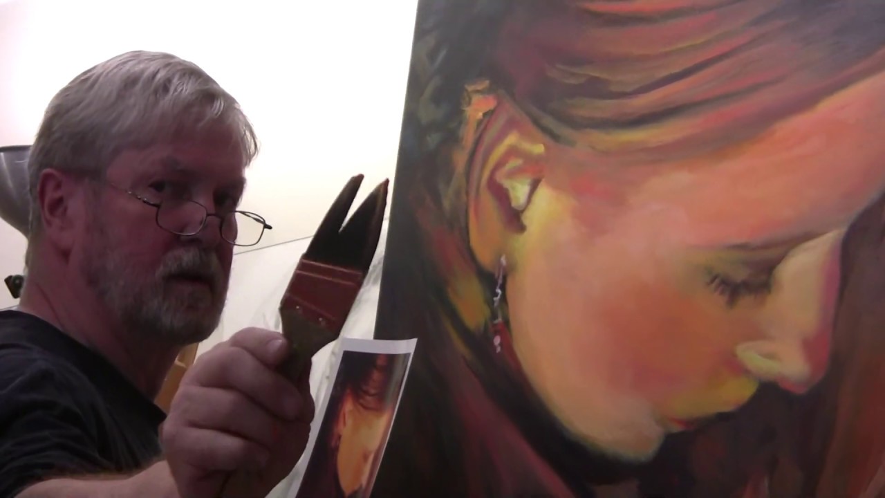 Nicholas Pearce tutorials: 3. Brush Use and Mixing on the Canvas - YouTube