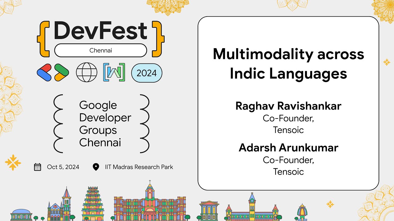 Multimodality across Indic Languages | DevFest 2024 | GDGChennai - YouTube