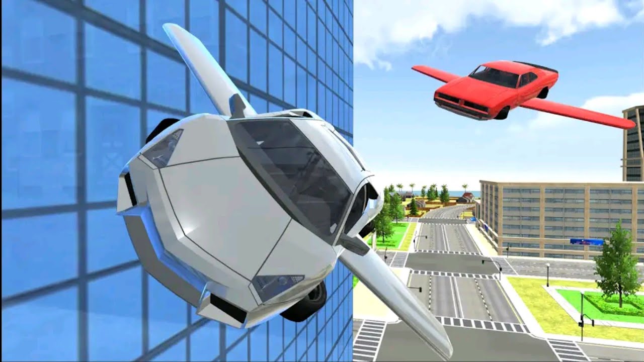 Flying Car City 3D Simulator Gameplay Android (by Game Pickle) - YouTube