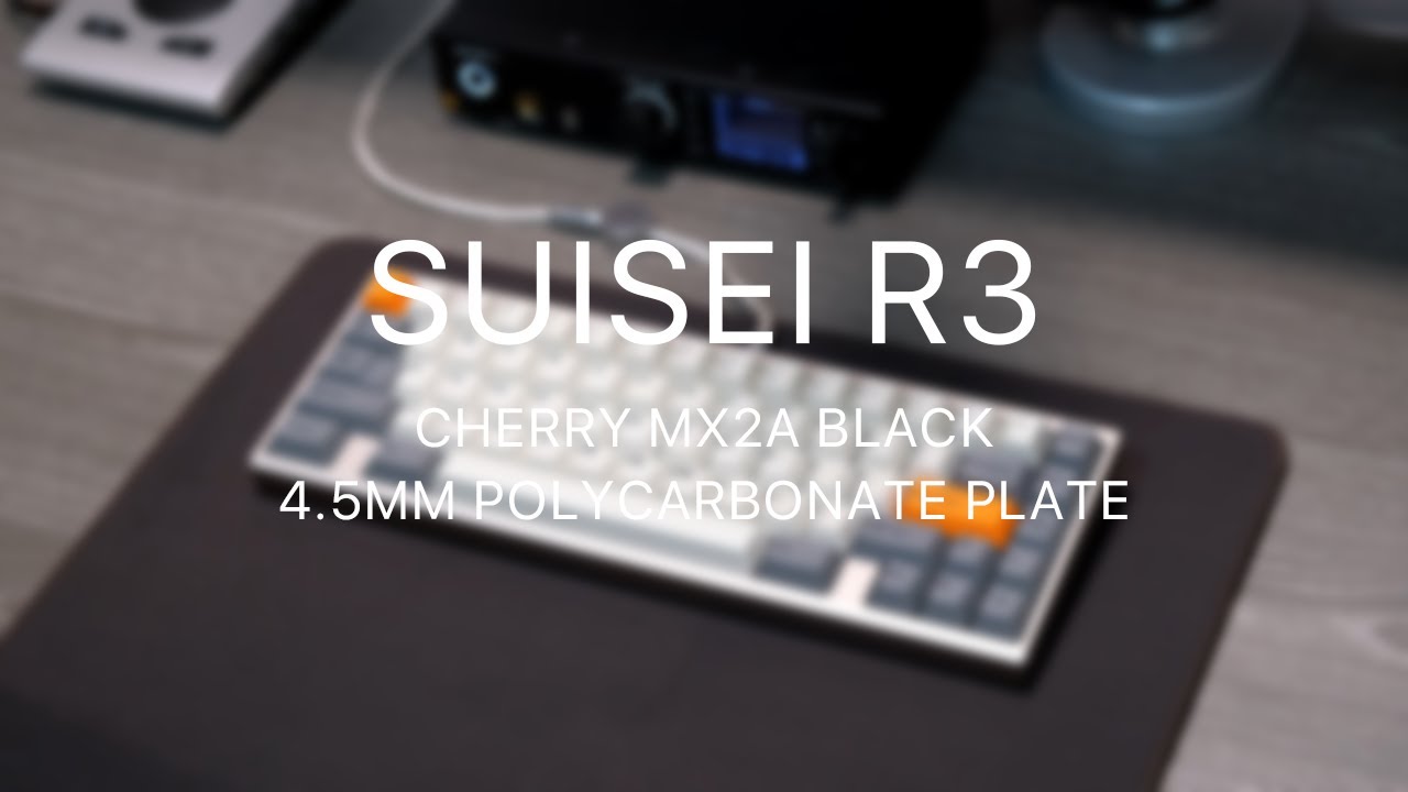Suisei R3 typing sound I 4.5mm Polycarbonate Plate I Cherry MX2A Black ...