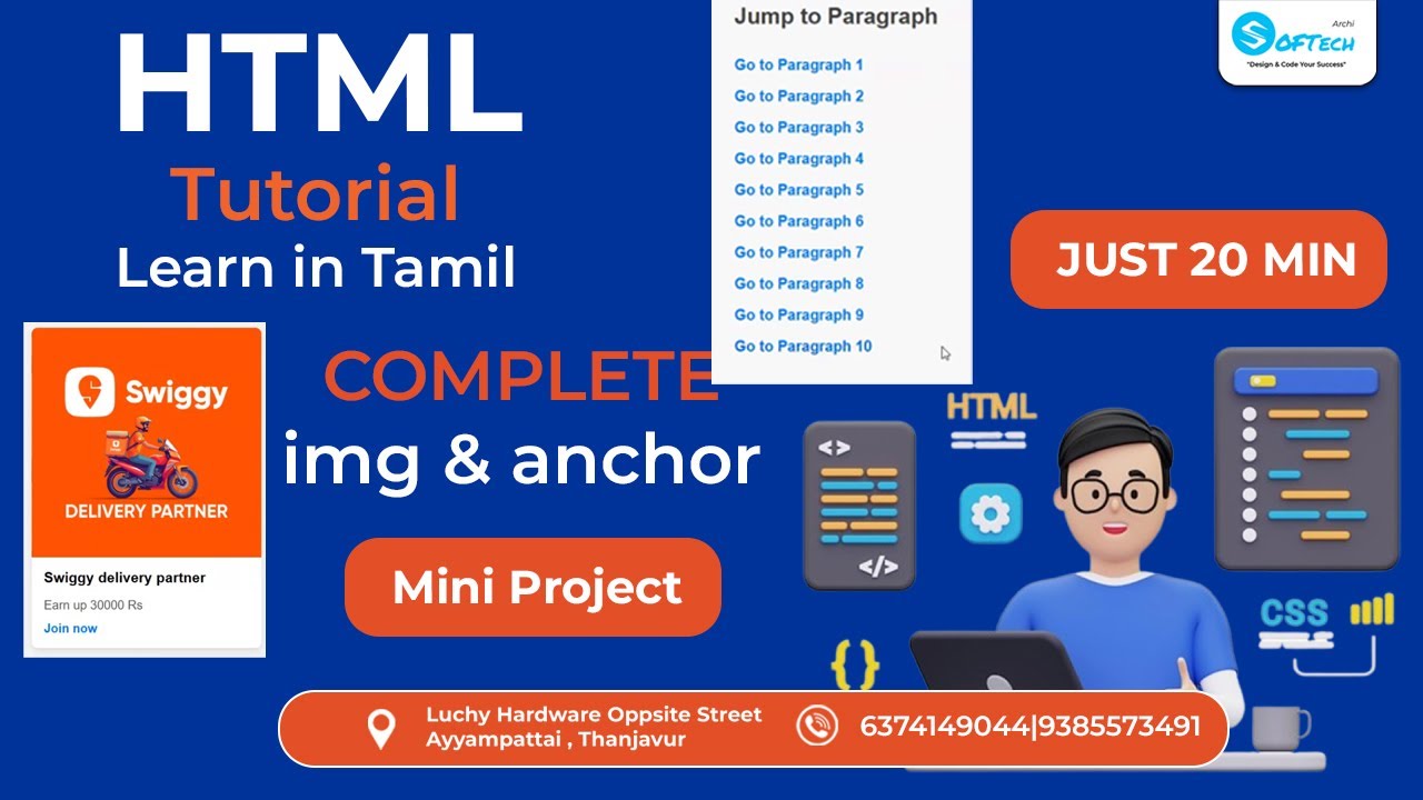 HTML Image & Anchor Tags Tutorial | Beginner HTML Project - YouTube