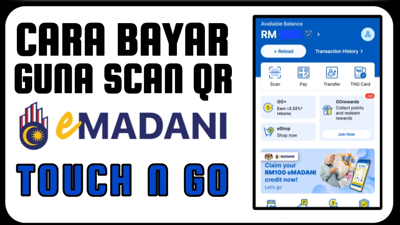 Cara Bayar Guna Scan Qr eMadani Touch n Go - YouTube