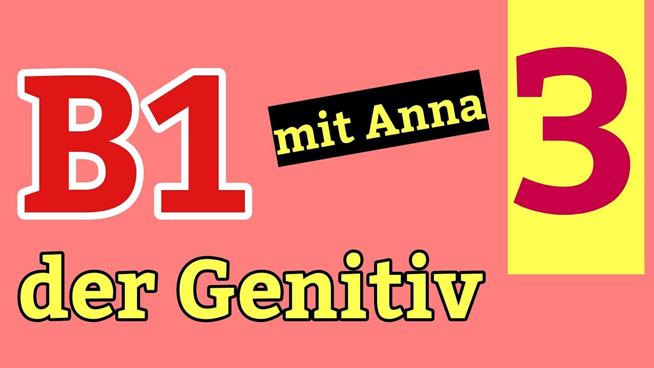 Lektion 3 - Deutsch lernen mit Anna - B1 - der Genitiv - YouTube