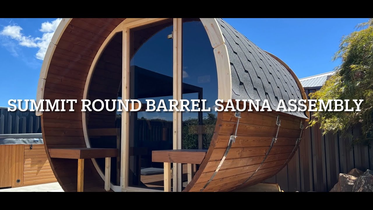 Assembly of the round barrel sauna SUMMIT - YouTube