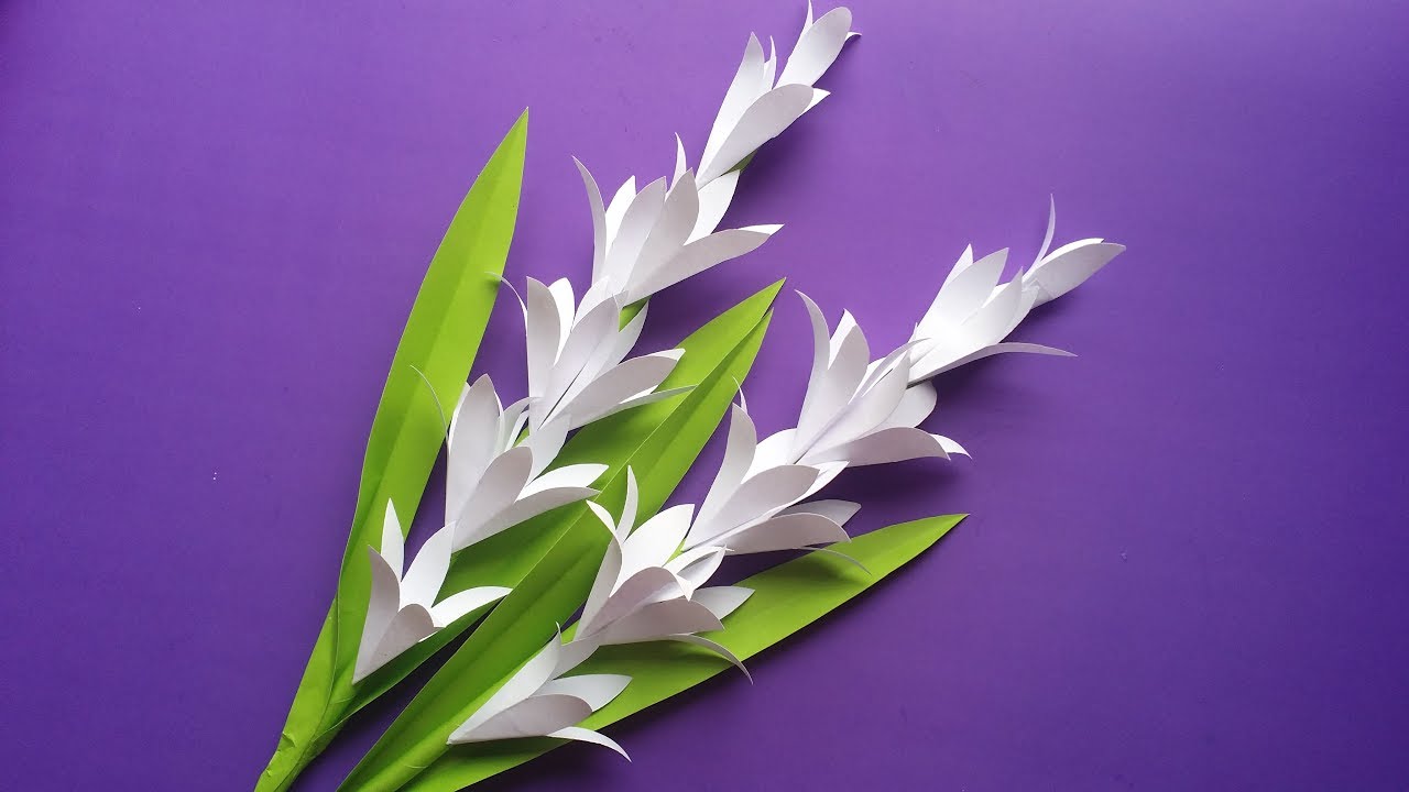 DIY: Paper Tuberose/Rajnigandha stick!!! How to Make Beautiful Paper ...