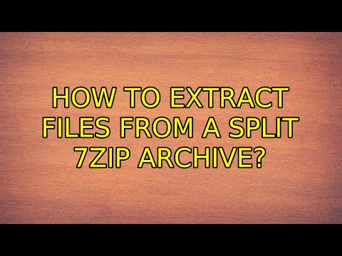 How to extract files from a split 7zip archive? (2 Solutions!!) - YouTube