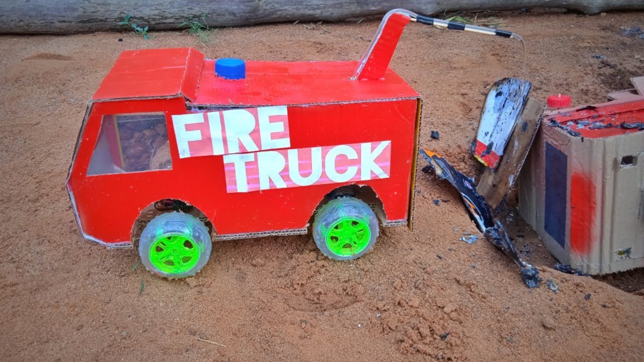 How to make a mini fire truck - YouTube