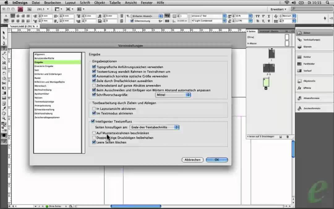eCollege - Textverkettung in InDesign (Teil 3 von 3) - YouTube