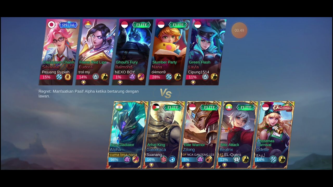 ALPHA SOLO RANK LEGEND MOBILE LEGENDS - YouTube