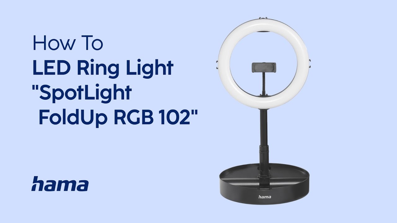 Hama "SpotLight FoldUp 102 II" LED Ring Light, Set for Smartphones ...