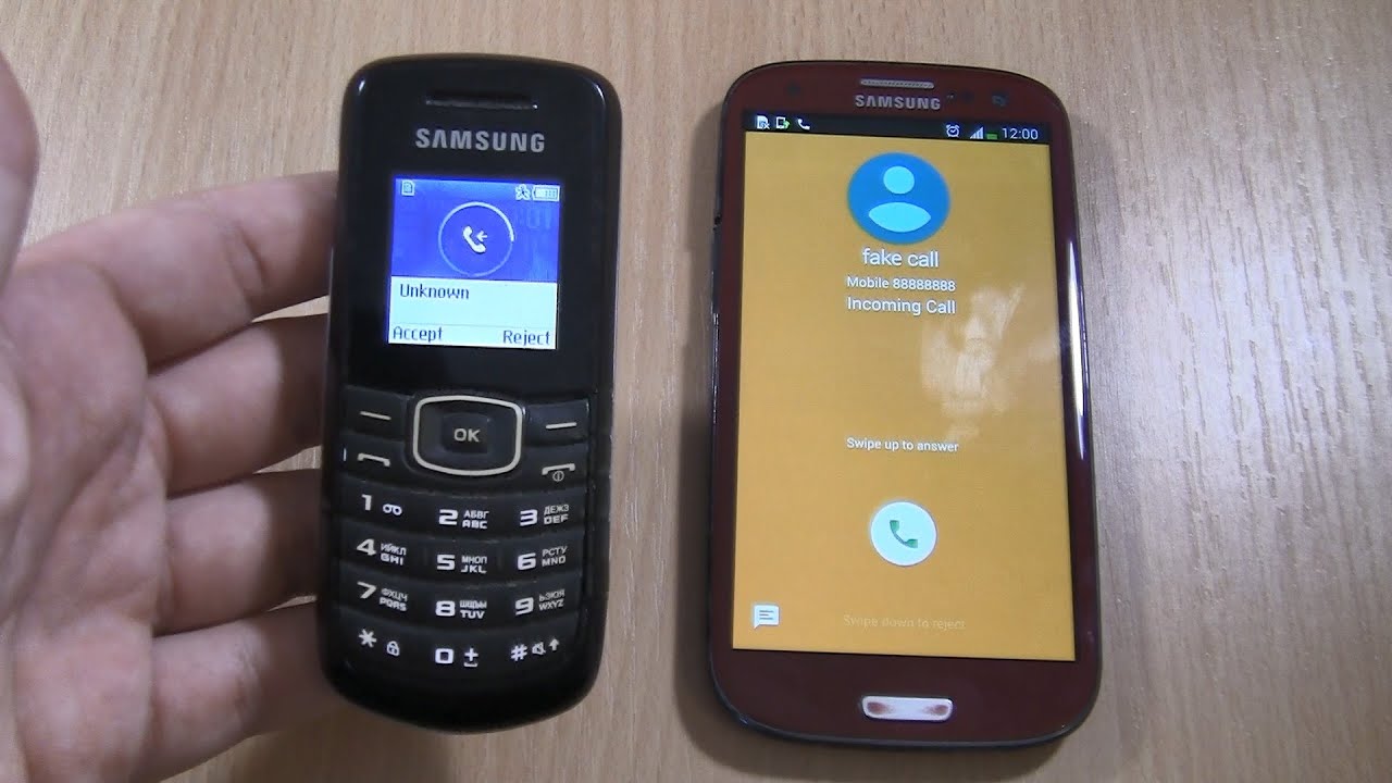 Double incoming call via Fake call button Samsung GT E1080W + Samsung ...