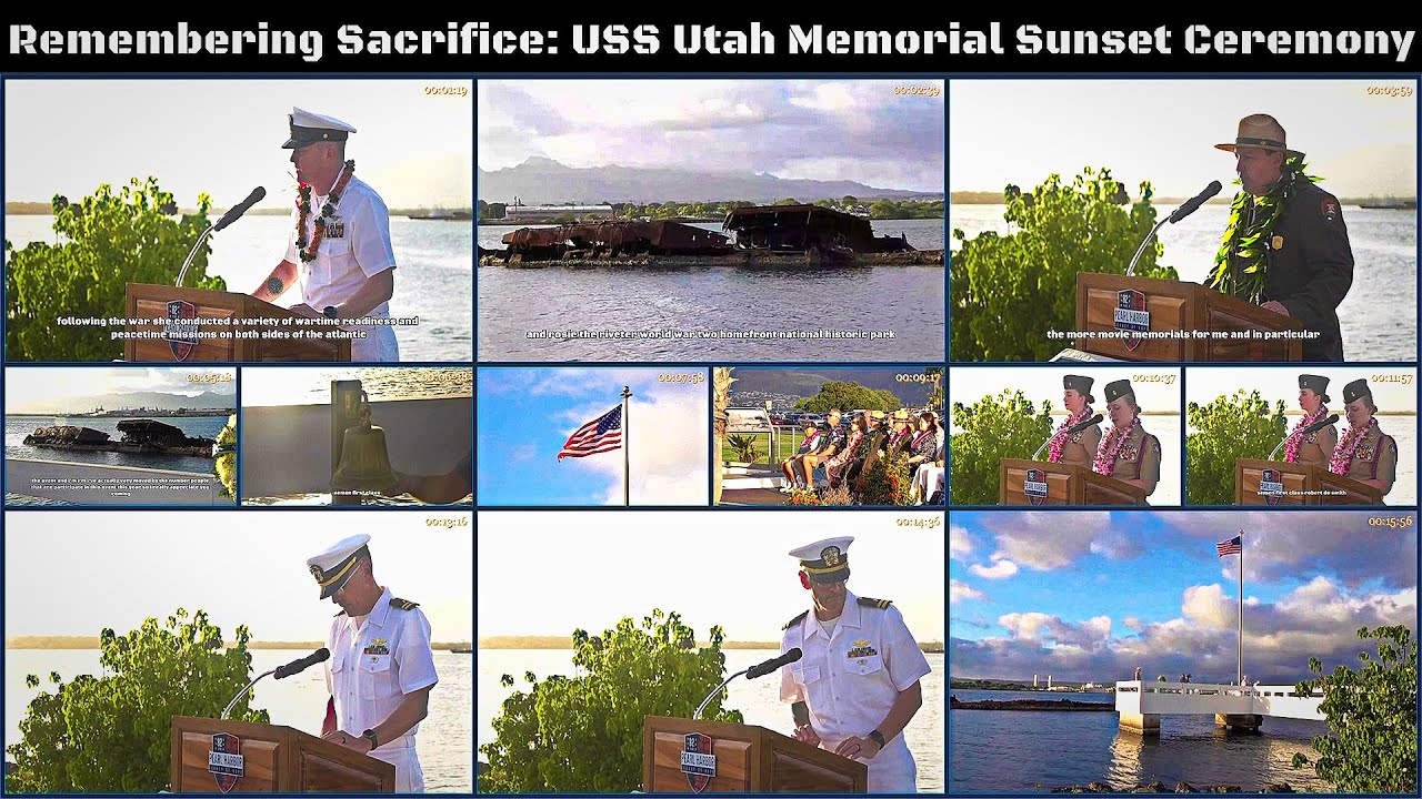Remembering Sacrifice: USS Utah Memorial Sunset Ceremony - YouTube